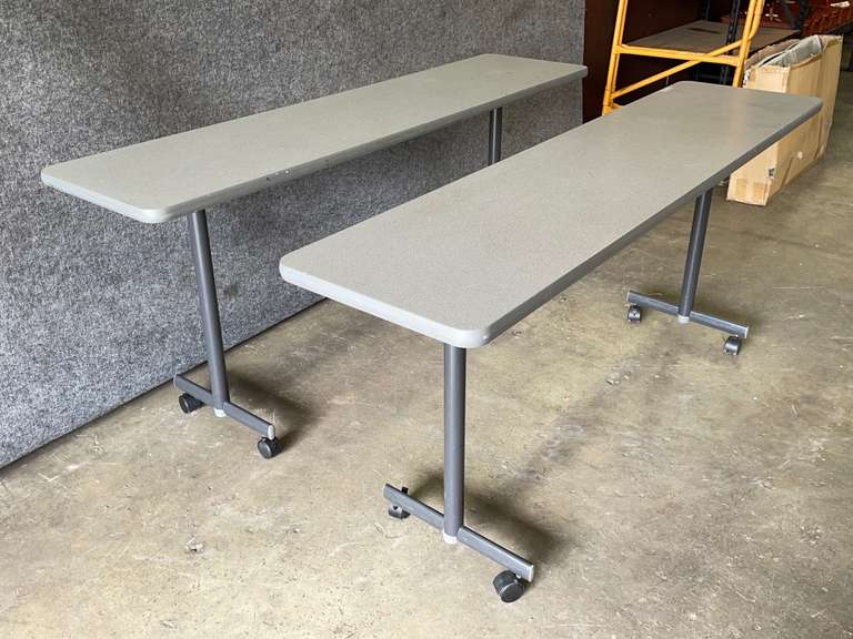 2 Person 6ft Rolling Training Tables - 777 Auction Company