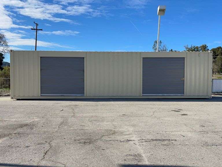40ft Container 2 Roll Up Doors & Barn Door on Right Side - 777 Auction ...
