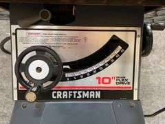 Craftsman 10” Table Saw Deluxe Flex Drive - 777 Auction Company