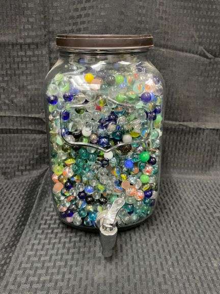 Large Jar Filled with Marbles - 777 Auction Company
