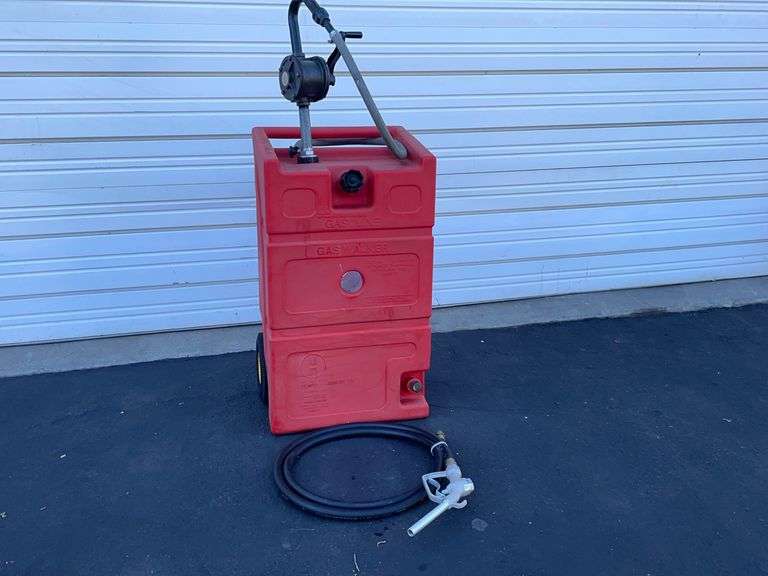 25 Gallon Portable Gas Tote with Pump - 777 Auction Company