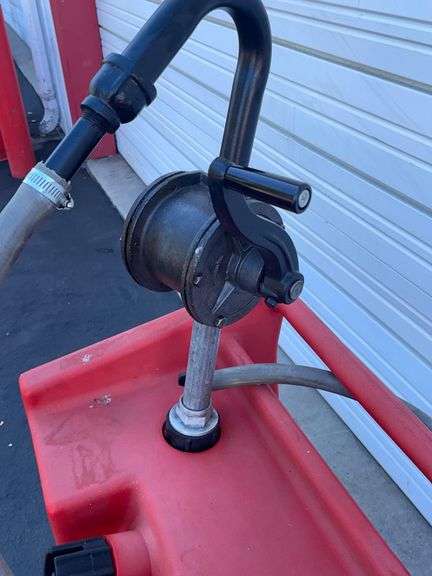 25 Gallon Portable Gas Tote with Pump - 777 Auction Company