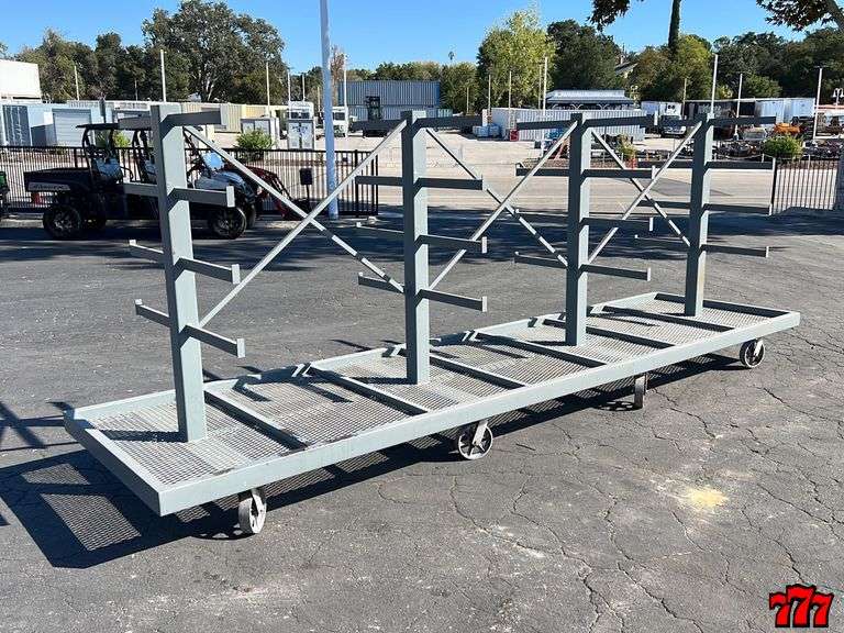 16ft x 4ft Heavy Duty Rolling Shop Rack - 777 Auction Company
