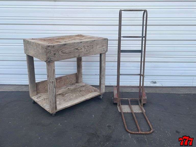 1 Dolly & 1 Wood Utility Cart - 777 Auction Company