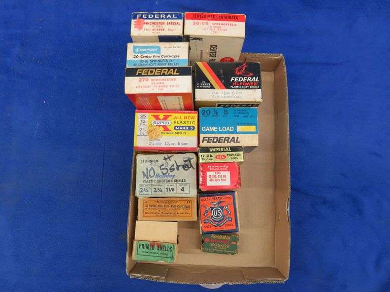 Vintage empty shotgun shell boxes - AAA Auction and Realty