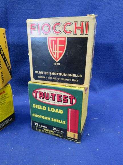 Six Vintage Empty Shotgun Shell Boxes - AAA Auction and Realty