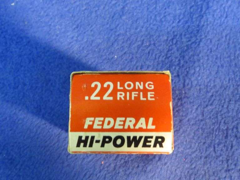 Vintage Federal Hi-Power 22 Long Rifle box is in good condition 50 ...