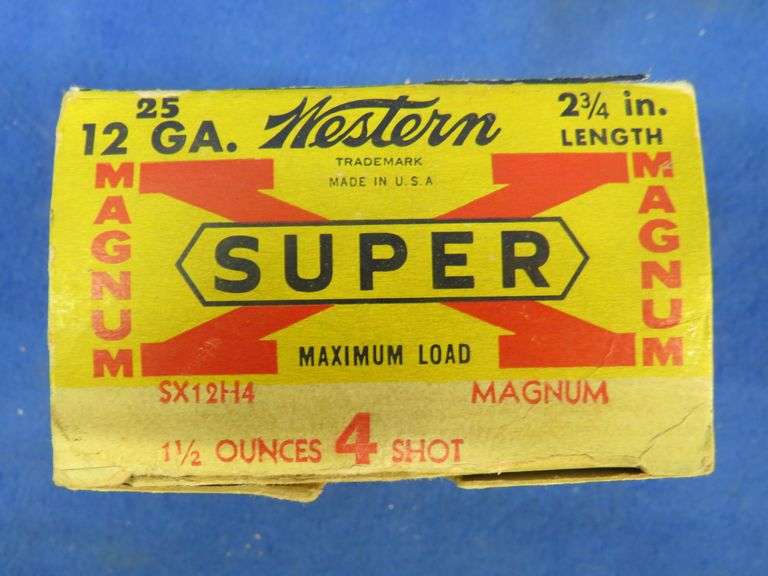 Vintage Western Super X 12-ga. shell box in GOOD condition with 25 ...