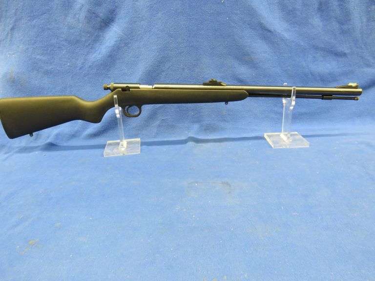 Knight 50 caliber black powder rifle. Synthetic stock and fiber optic ...