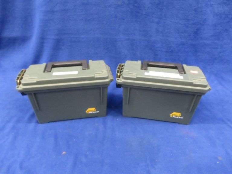 Two Plano plastic ammo boxes with contents - AAA Auction and Realty