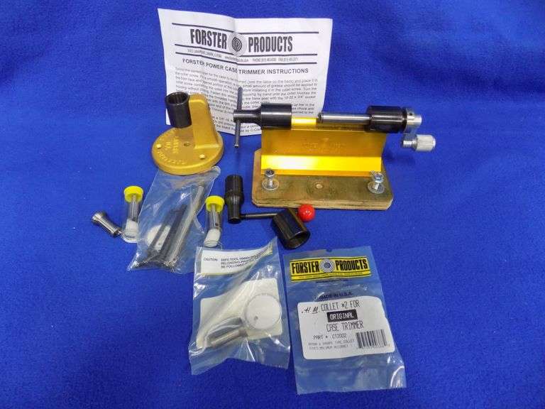 Forster power case trimmer with accessories - AAA Auction and Realty