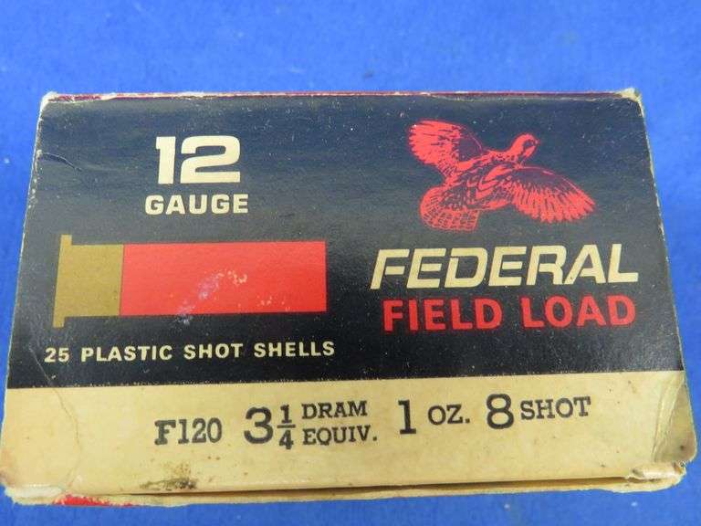 Vintage - Federal Field Load 12-ga. shell box in VGC with 25 matching ...