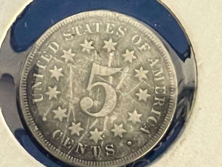 1867 five-cent coin with 13 stars. Good condition. - AAA Auction and Realty