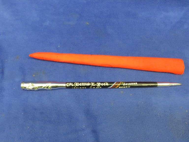 USMC decorative "bullet" with deployment stats - AAA Auction and Realty