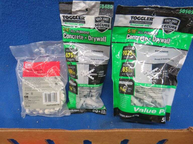 Stanley electric staple gun, concrete anchors, and more - AAA Auction ...