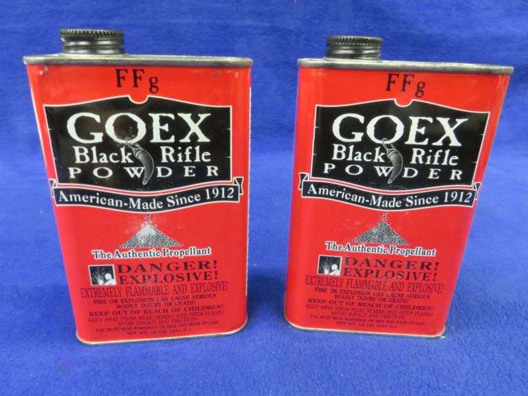 Two 1-lb. cans of Goex Black Powder - AAA Auction and Realty