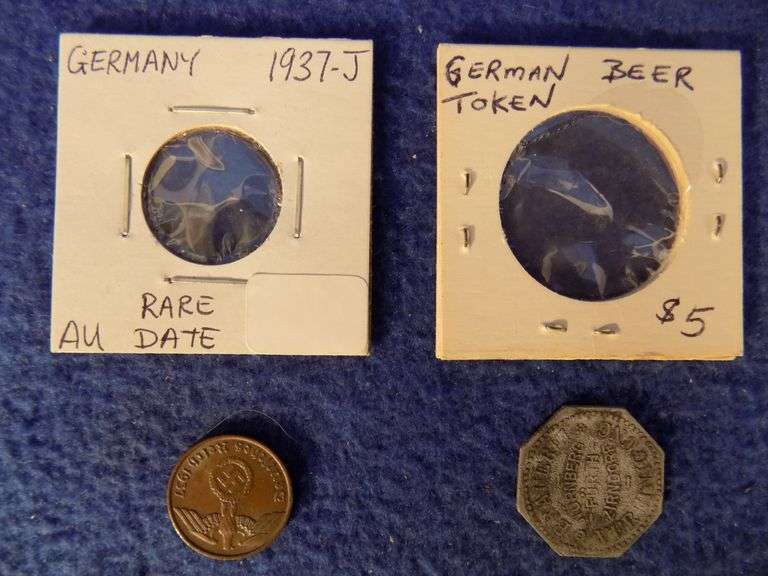 1937 German coin and a German beer token - AAA Auction and Realty