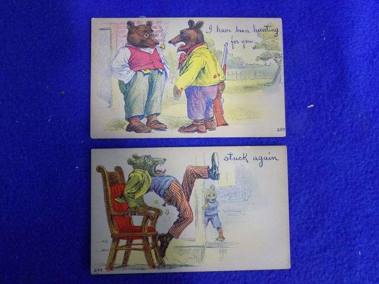 Two vintage Edwardian Humor anthropomorphic bear postcards - AAA ...