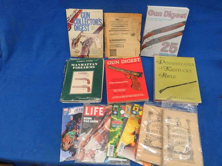 Gun books and assorted magazines and comic books - AAA Auction and Realty