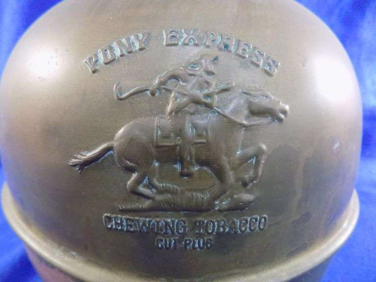 Pony Express brass spittoon - AAA Auction and Realty