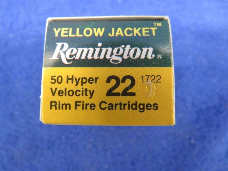 Remington Yellow Jacket 22 LR. Hyper velocity. Full box of 50 rounds ...