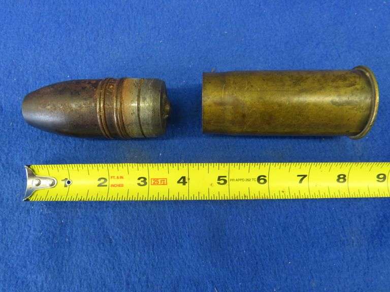 World War One era inert 37mm artillery shell - AAA Auction and Realty