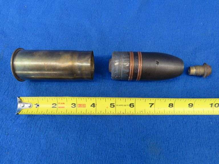World War One era inert 37 mm artillery shell - AAA Auction and Realty