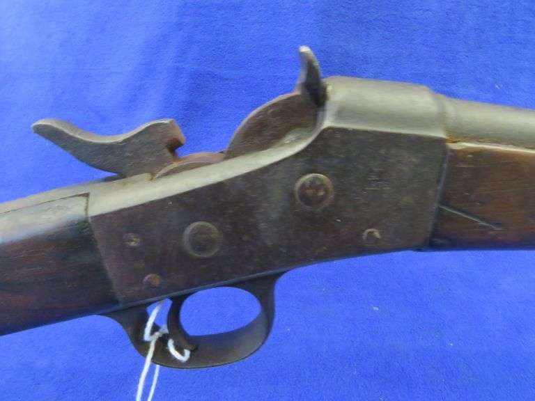1876 breechloader with a stuck breech. Name carved on the stock. Great ...