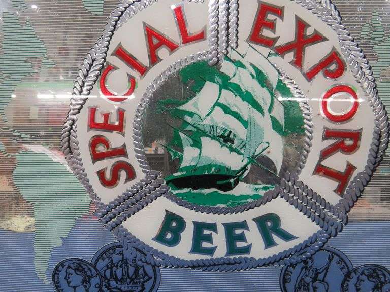 Special Export Beer mirrored sign. 20.5" x 14.5" - AAA Auction and Realty