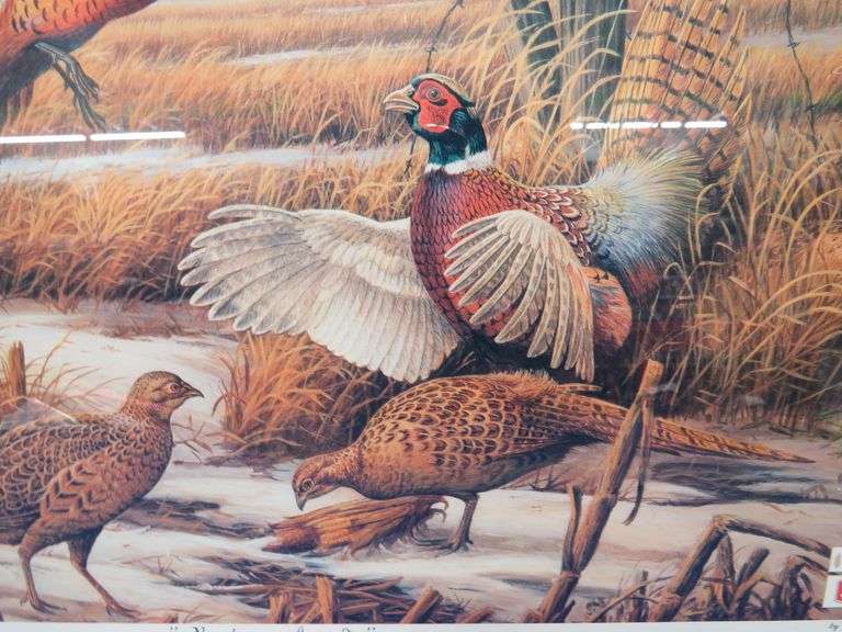 1987 Schmidt Beer C. E. Pearson framed "Northwest Intruder" 26" x 18 ...