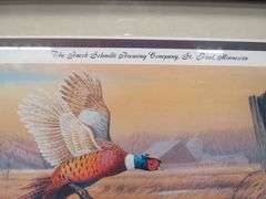 1987 Schmidt Beer C. E. Pearson framed "Northwest Intruder" 26" x 18 ...