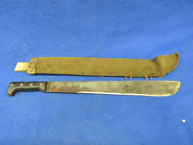 Martin machete with a canvas sheath. Made in Belgium. - AAA Auction and ...