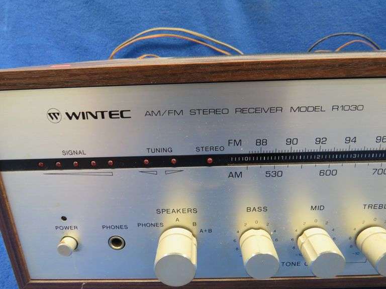 Wintec model R1030 AM/FM receiver, 8-track tapes, and books - AAA ...