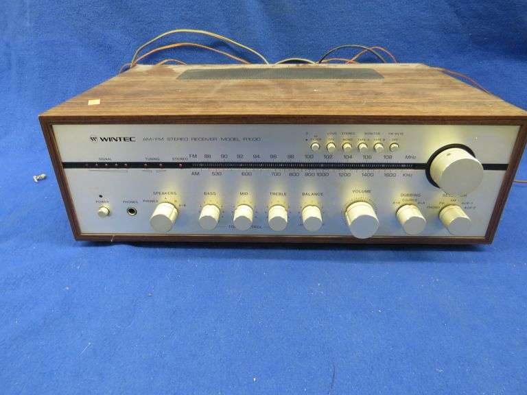 Wintec model R1030 AM/FM receiver, 8-track tapes, and books - AAA ...