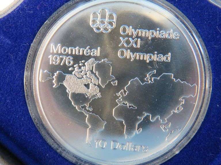 1976 Montreal Olympic silver coin set as described below - AAA Auction ...