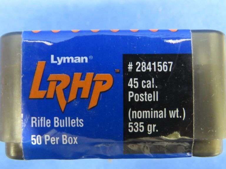 50 NIB 45 cal. Postell 535gr. bullets - AAA Auction and Realty