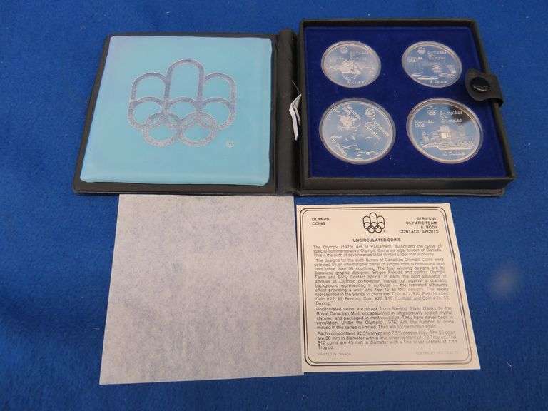 1976 Montreal Olympic silver coin set as described below - AAA Auction ...