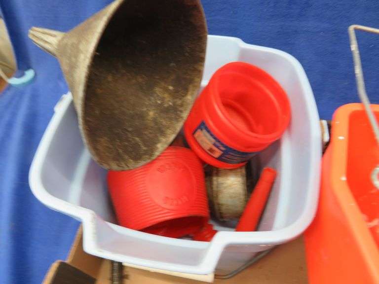 Funnels and paint buckets - AAA Auction and Realty