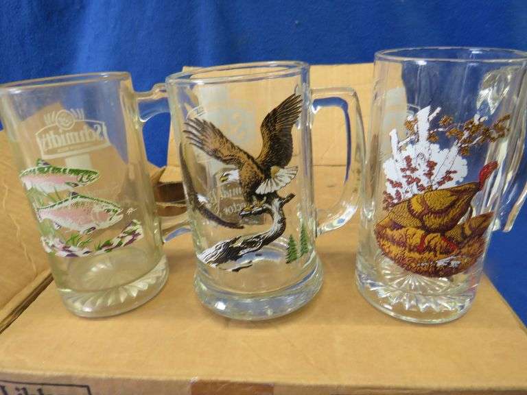 One case of 12 Schmidt Beer Collector Series III Deco Mugs with ...