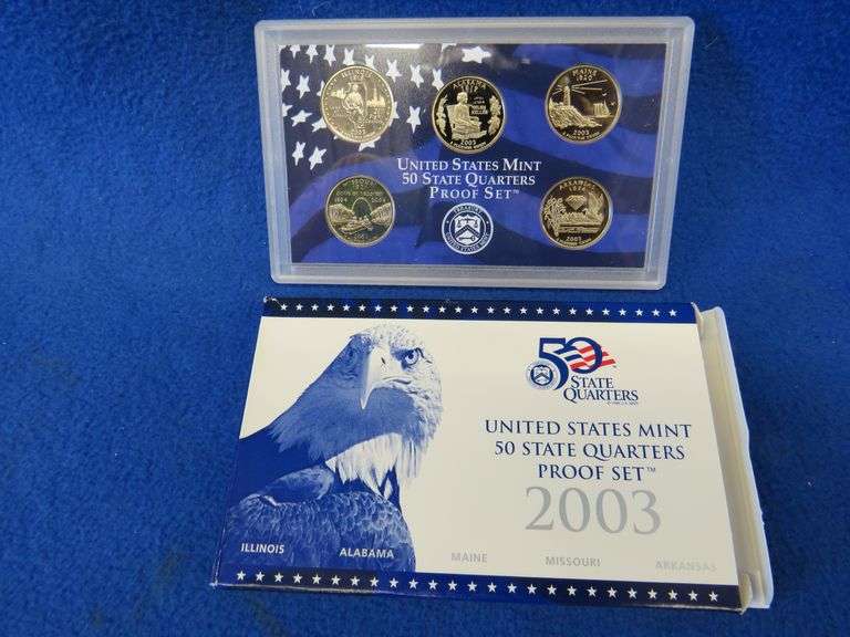 2003 US Mint proof set and a 2003 US Mint proof quarter set - AAA Auction and Realty