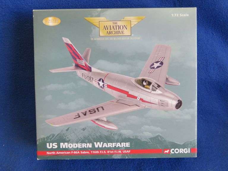 Corgi 1:72 F-86A Sabre Die-Cast Model Plane - AAA Auction and Realty