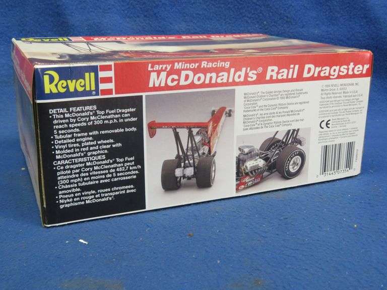 Revell 1:25 Larry Minor Racing McDonald's Rail Dragster Model Kit - AAA ...