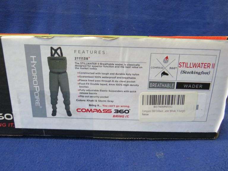 Compass 360 HydroPore Stillwater II Stockingfoot Wader. Size XL - AAA ...