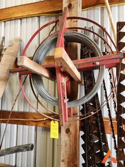 #9 high tensile wire unroller with new roll & partial roll - Ascent Auction