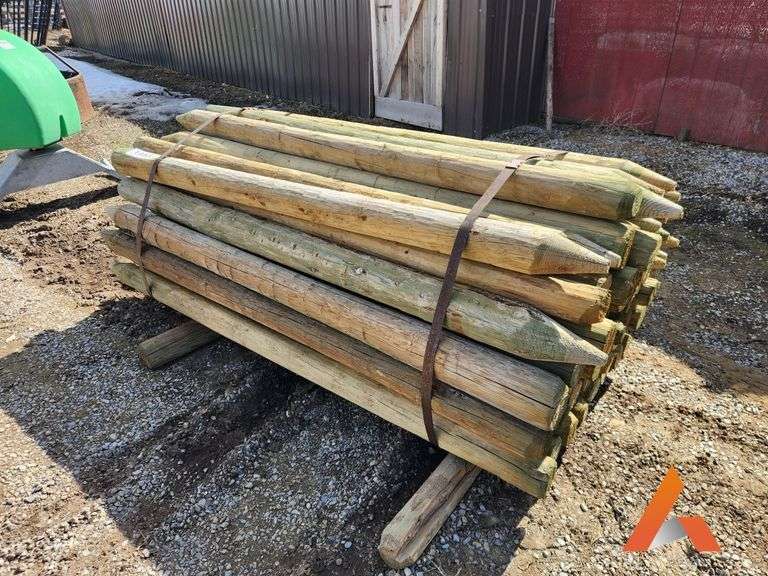 80+/- Drive posts, 4", treated - Ascent Auction