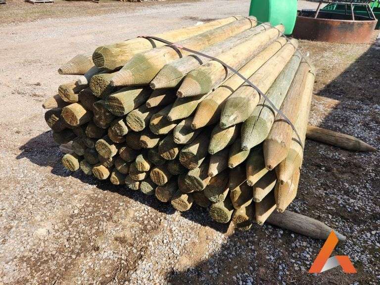 80+/- Drive posts, 4", treated - Ascent Auction