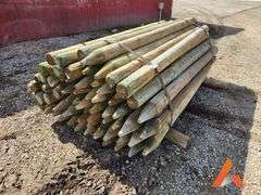 80+/- Drive posts, 4", treated - Ascent Auction