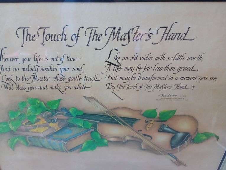 24 x 30 The Touch of a Master's Hand print - Lil Dusty Online Auctions ...