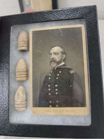 Civil War Generals and bullets, framed. 2C - Lil Dusty Online Auctions ...