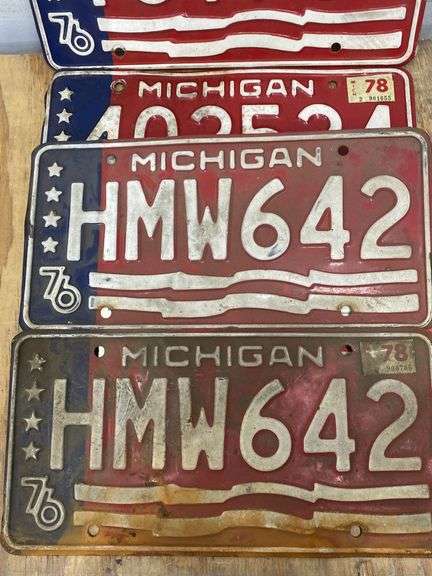 Michigan and Indiana license plates from 1970’s. 2c - Lil Dusty Online ...